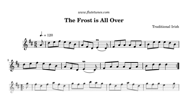 The Frost is All Over (Trad. Irish) - Free Flute Sheet Music ...