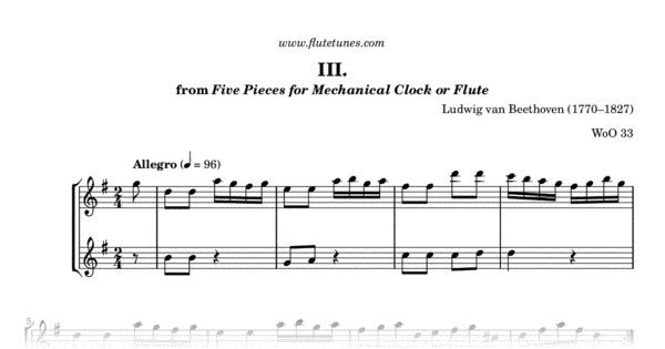 Piece for Musical Clock No. 3 from Five Pieces for Mechanical Clock or ...