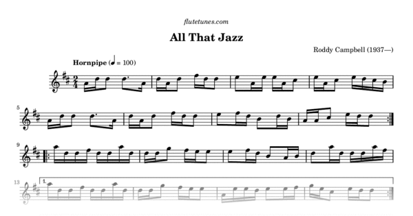 All That Jazz (R. Campbell) - Free Flute Sheet Music | flutetunes.com