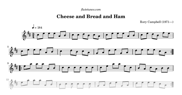 Cheese and Bread and Ham (R. Campbell) - Free Flute Sheet Music ...