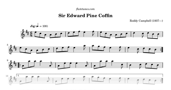 Sir Edward Pine Coffin (R. Campbell) - Free Flute Sheet Music ...