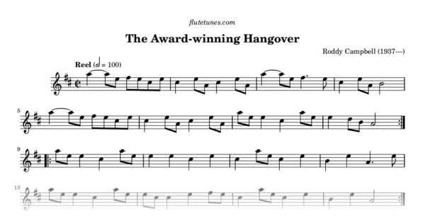 The Award-winning Hangover (R. Campbell) - Free Flute Sheet Music ...