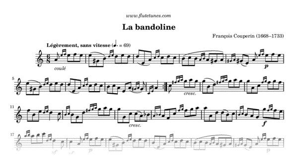 La bandoline from Premier Livre de pièces de clavecin (F. Couperin ...