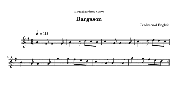 Dargason (Trad. English) - Free Flute Sheet Music | flutetunes.com