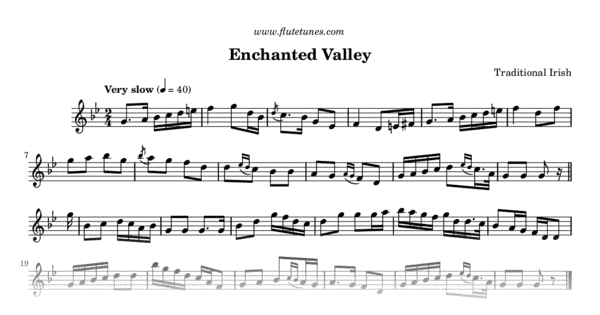 Enchanted Valley (Trad. Irish) - Free Flute Sheet Music | flutetunes.com