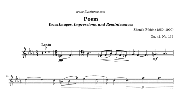 Poem from Images, Impressions, and Reminiscences (Z. Fibich) - Free ...
