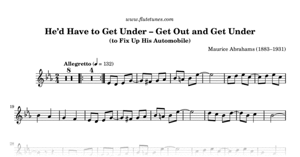 He'd Have to Get Under – Get Out and Get Under (M. Abrahams) - Free ...