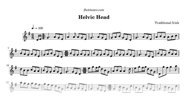 Helvic Head (Trad. Irish) - Free Flute Sheet Music | flutetunes.com