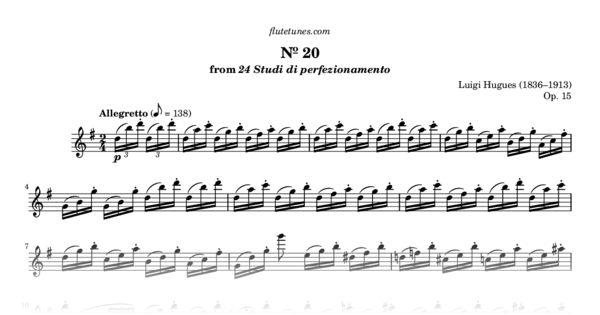 Study No. 20 in G major from 24 Studi di perfezionamento (L. Hugues ...