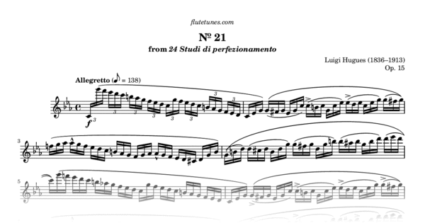 Study No. 21 in C minor from 24 Studi di perfezionamento (L. Hugues ...