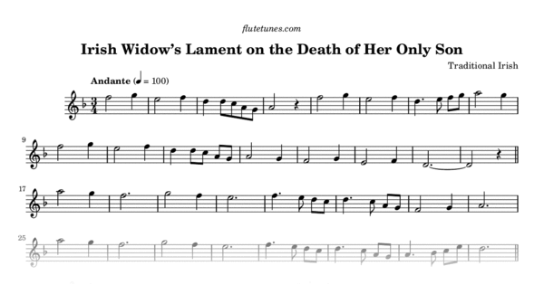 Irish Widow's Lament on the Death of Her Only Son (Trad. Irish) - Free ...