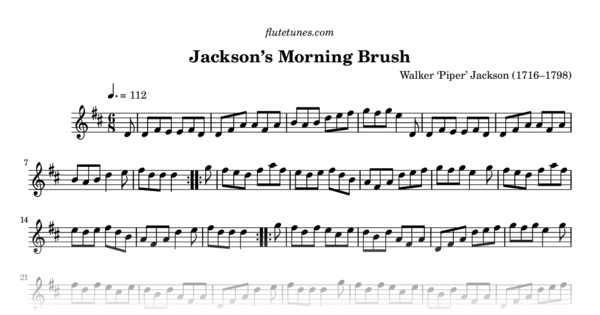 Jackson's Morning Brush (W. ‘Piper’ Jackson) - Free Flute Sheet Music ...
