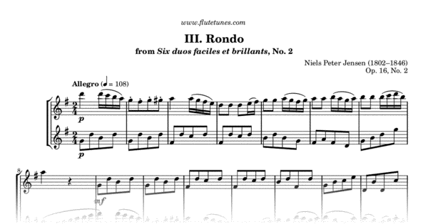 Rondo from Six duos faciles et brillants, No. 2 (N.P. Jensen) - Free ...