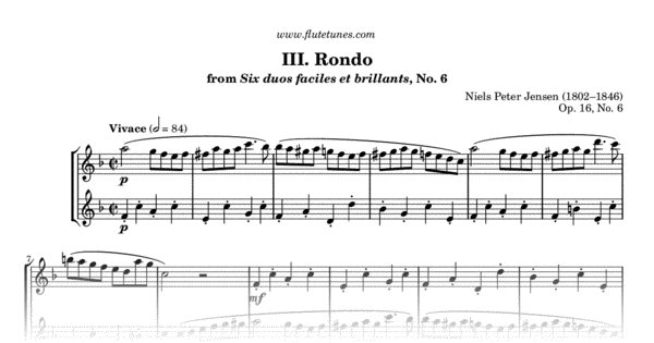 Rondo from Six duos faciles et brillants, No. 6 (N.P. Jensen) - Free ...