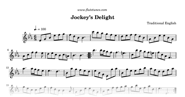 Jockey's Delight (Trad. English) - Free Flute Sheet Music | flutetunes.com