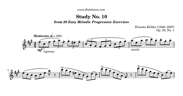 Study No. 10 in F-sharp minor from 20 Easy Melodic Progressive ...