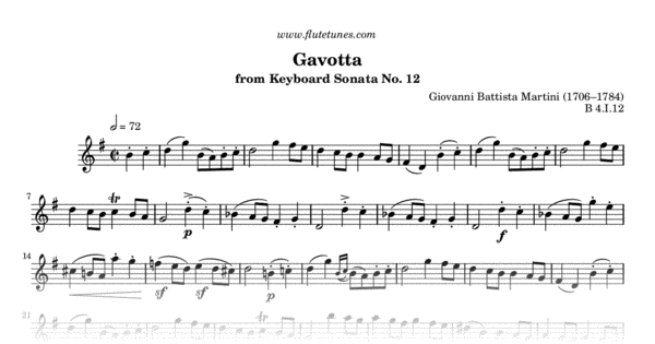 Gavotta from Keyboard Sonata No. 12 in F major (G.B. Martini) - Free ...