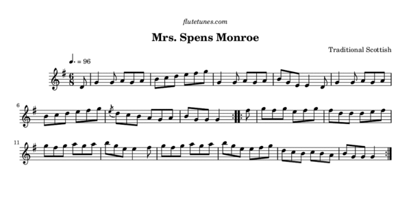 Mrs. Spens Monroe (Trad. Scottish) - Free Flute Sheet Music ...
