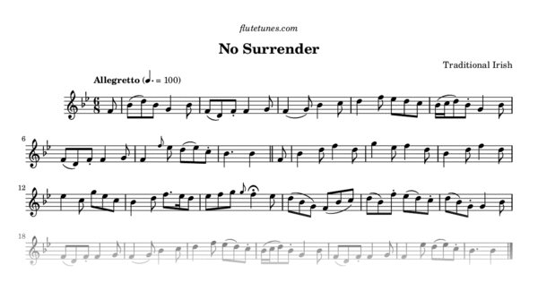 No Surrender In Irish