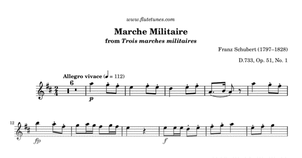 Marche Militaire from Three Marches militaires (F. Schubert) - Free ...