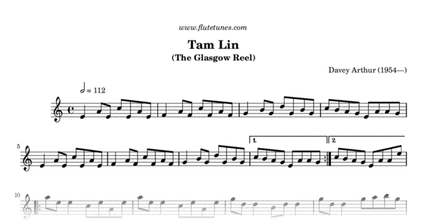Tam Lin (D. Arthur) - Free Flute Sheet Music | flutetunes.com