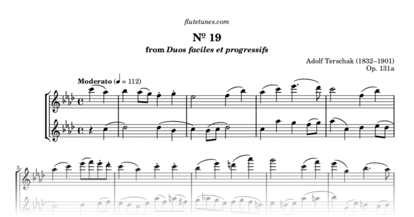 Duet No. 19 in A-flat major from Duos faciles et progressifs (A ...