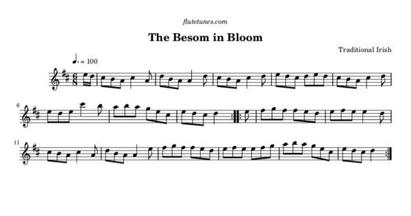 The Besom in Bloom (Trad. Irish) - Free Flute Sheet Music | flutetunes.com