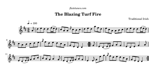 The Blazing Turf Fire (Trad. Irish) - Free Flute Sheet Music ...