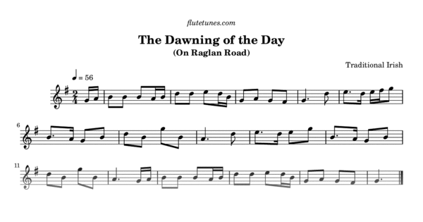 The Dawning of the Day (Trad. Irish) - Free Flute Sheet Music ...