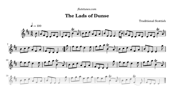 The Lads of Dunse (Trad. Scottish) - Free Flute Sheet Music ...