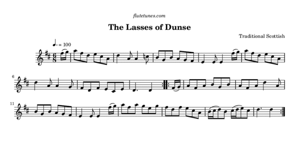 The Lasses of Dunse (Trad. Scottish) - Free Flute Sheet Music ...