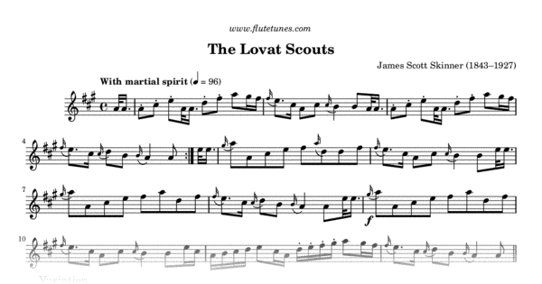 The Lovat Scouts (J.S. Skinner) - Free Flute Sheet Music | flutetunes.com