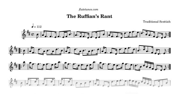 The Ruffian's Rant (Trad. Scottish) - Free Flute Sheet Music ...