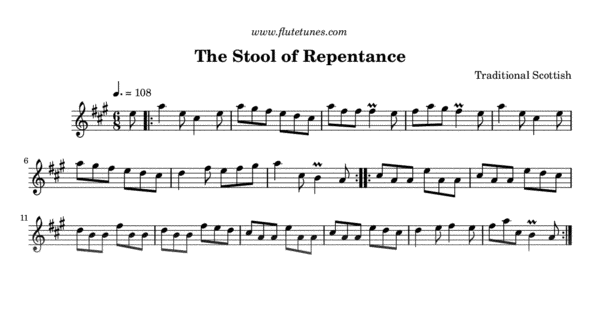 The Stool of Repentance (Trad. Scottish) - Free Flute Sheet Music ...