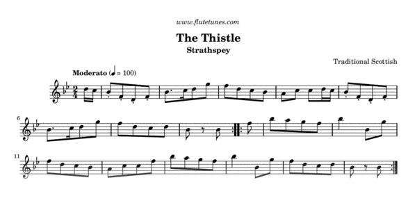 The Thistle (Trad. Scottish) - Free Flute Sheet Music | flutetunes.com